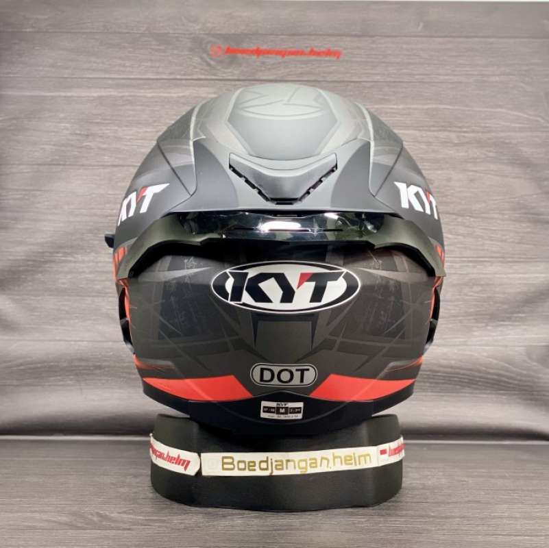 Promo Kyt Helm Falcon Fr Spike Black Doff Red - Full Face - Double ...