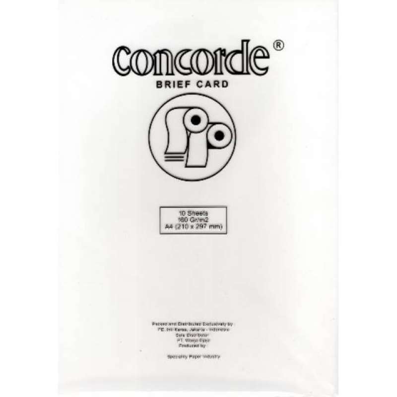 Jual [ PACK ] Kertas Concorde Piagam Sertifikat / Brief Card 160 gr A4 ...