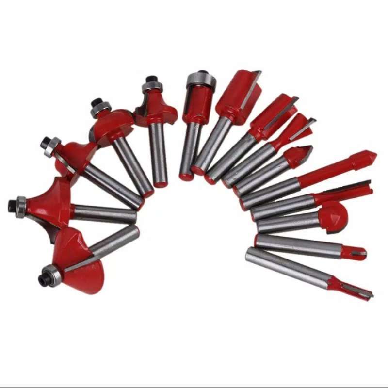Promo Mata Profil Router Bits Trimmer Set 12pcs 14” Kotak Box Kayu