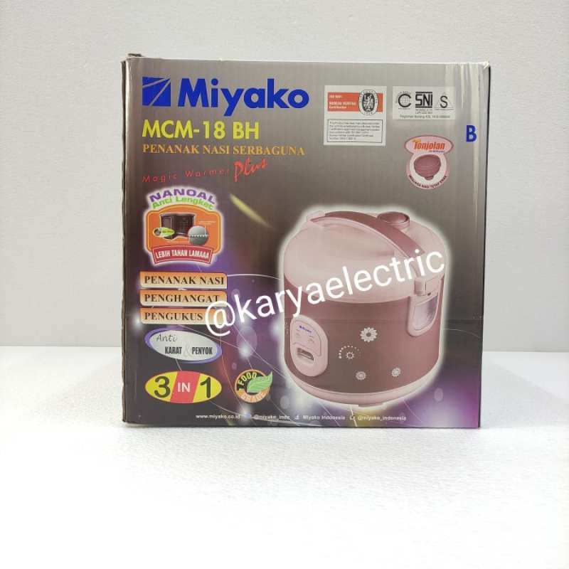 Jual Rice Cooker/Penanak Nasi/Magic Com Miyako MCM-18BH ORIGINAL ...