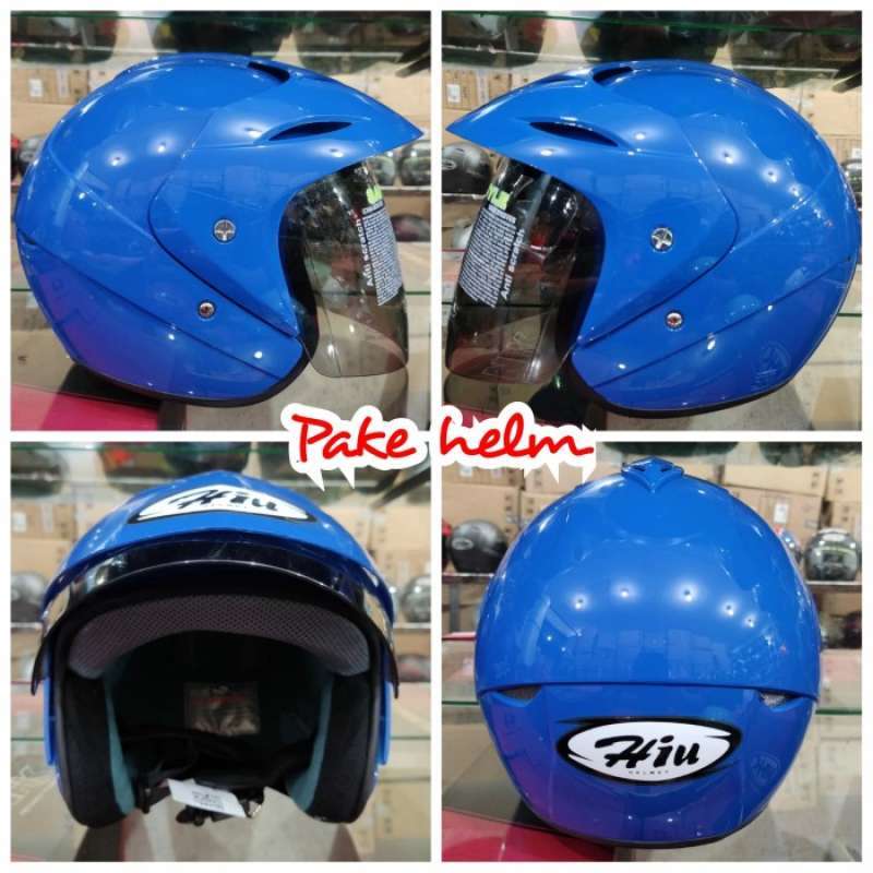 Jual HELM HIU NICO HALF FACE BLUE MILD di Seller Pusat Helm Original ...