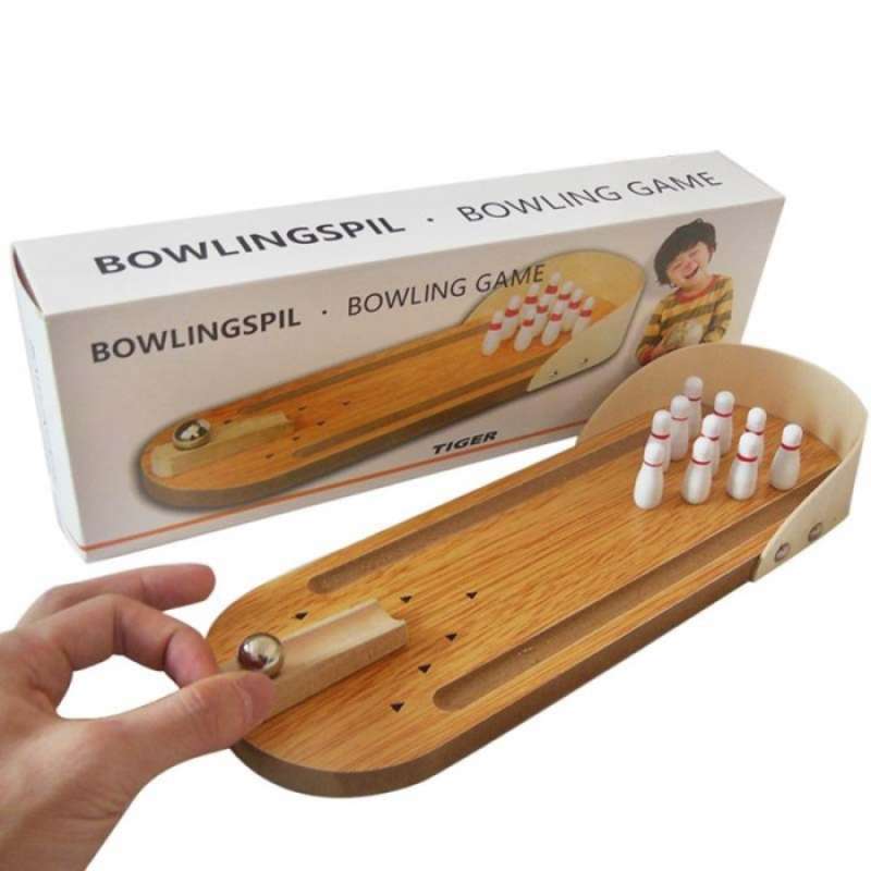 Jual Mini Bowling Board Game / Mainan Papan Kayu Bola Kelereng ...