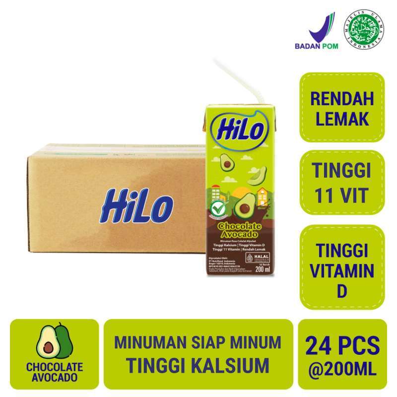 Promo HiLo Chocolate Avocado Ready to Drink 200ml (24 Tetrapack) - Susu ...
