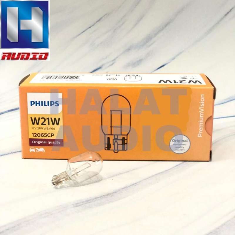 Jual Bola Lampu Rem / Mundur Mobil Halogen Standard Original Philips W21W di Seller Halat Audio ...