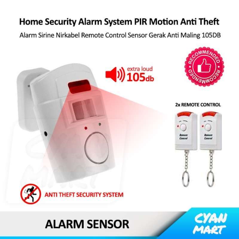 Jual Alarm Rumah Wireless Home Security Pir Motion Sensor Gerak Anti