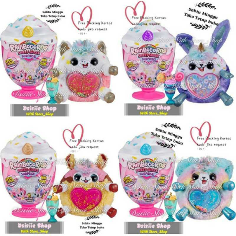 Promo Zuru Rainbocorns Sweet Shake Surprise Sound Llama Rabit Unicorn ...