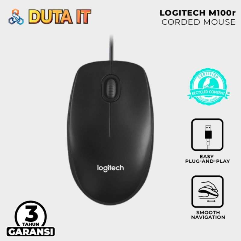 Promo Logitech M100R Arca Clamshell Mouse Diskon 21% di Seller Meena ...