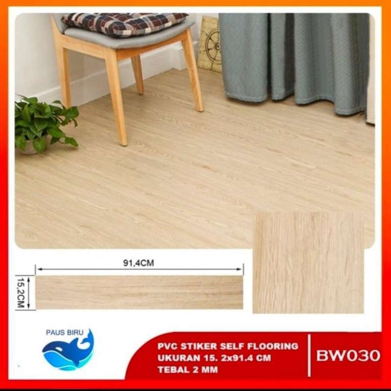 Jual lantai vinyl kayu stiker lantai dengan perekatt - BW030 di Seller HANISAINBER STORE - Kota ...