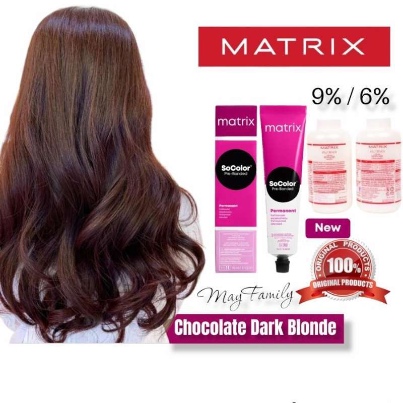 Jual matrix socolor 6.5 chocolate light blonde cat pewarna rambut ...