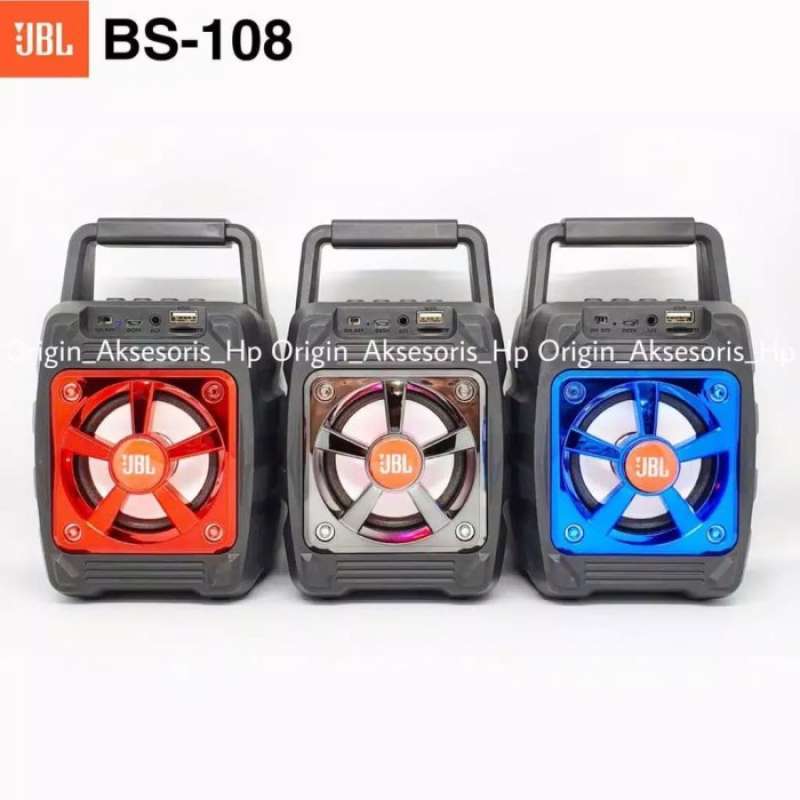 Jual SPPEAKER BLUETOOTH JBL BS 108 LED PORTABLE WIRELESS SPEAKER di Seller Toko Winona ...