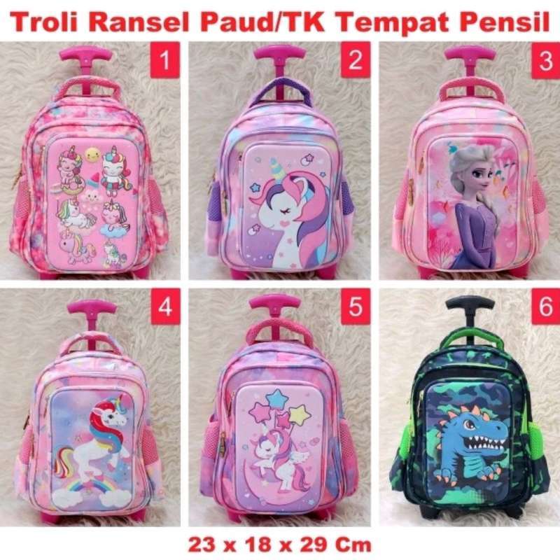 Jual Tas Trolley Ransel Tempat Pensil Nempel Tas Anak Tk Paud Di Seller ...