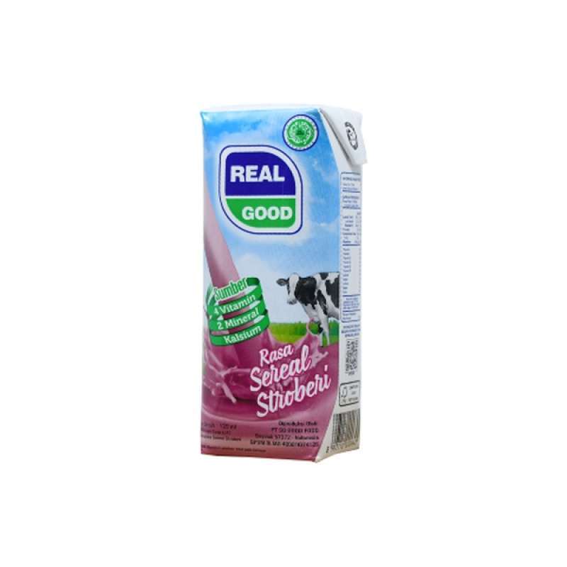 Promo SUSU STROBERI UHT REAL GOOD 125ML STRAWBERRY MILK Diskon 1% di ...