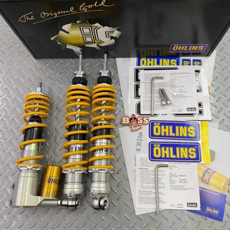 Jual Shock Tabung Ohlins Yellow Front & Rear Vespa GT Series GTS GTV di ...