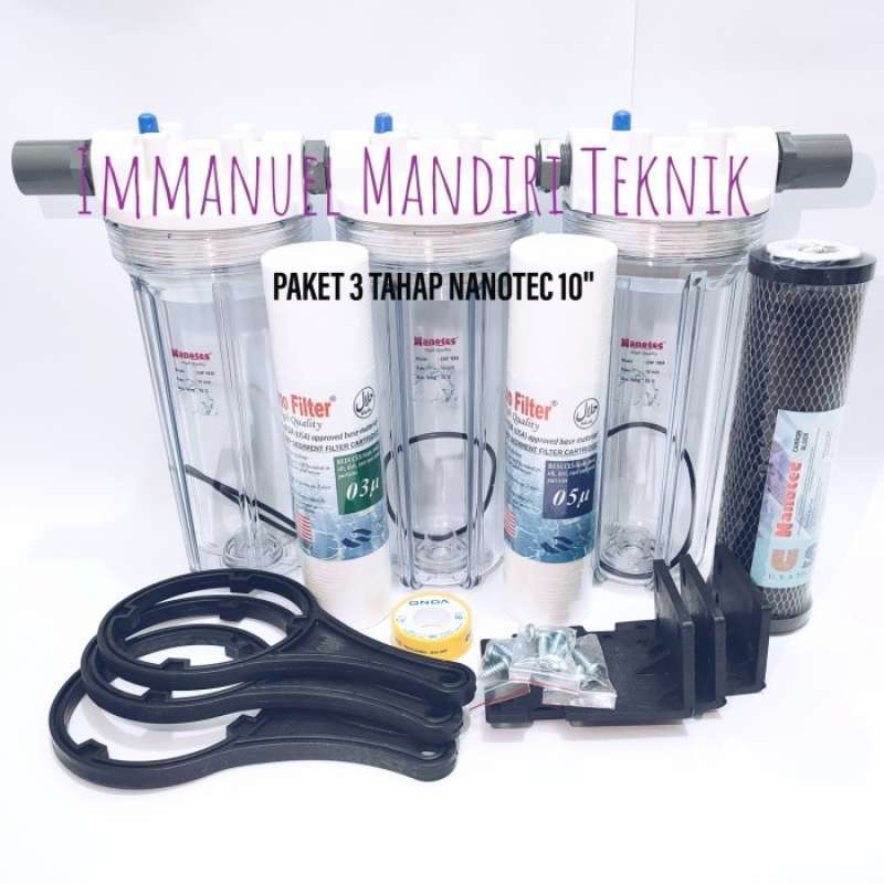Promo Paket Saringan Air Nanotec 3 / Paket Water Filter Nanotec 10 3 ...