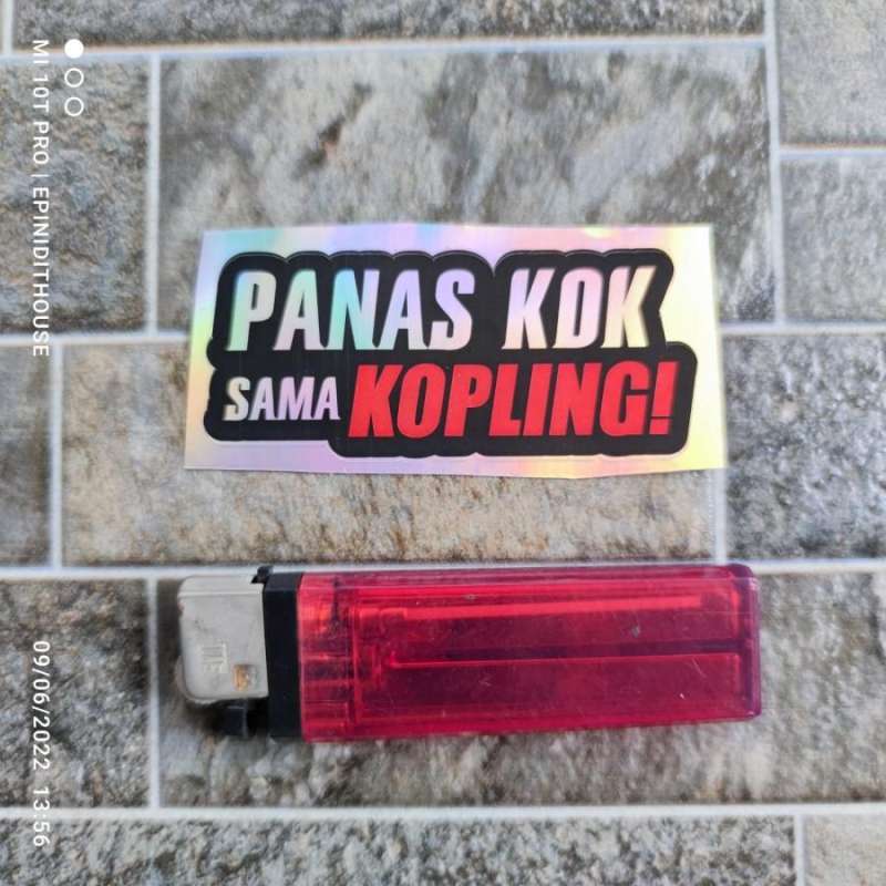 Jual Stiker Panas Kok Sama Kopling Kata Viral Hologram Rainbow Motor ...