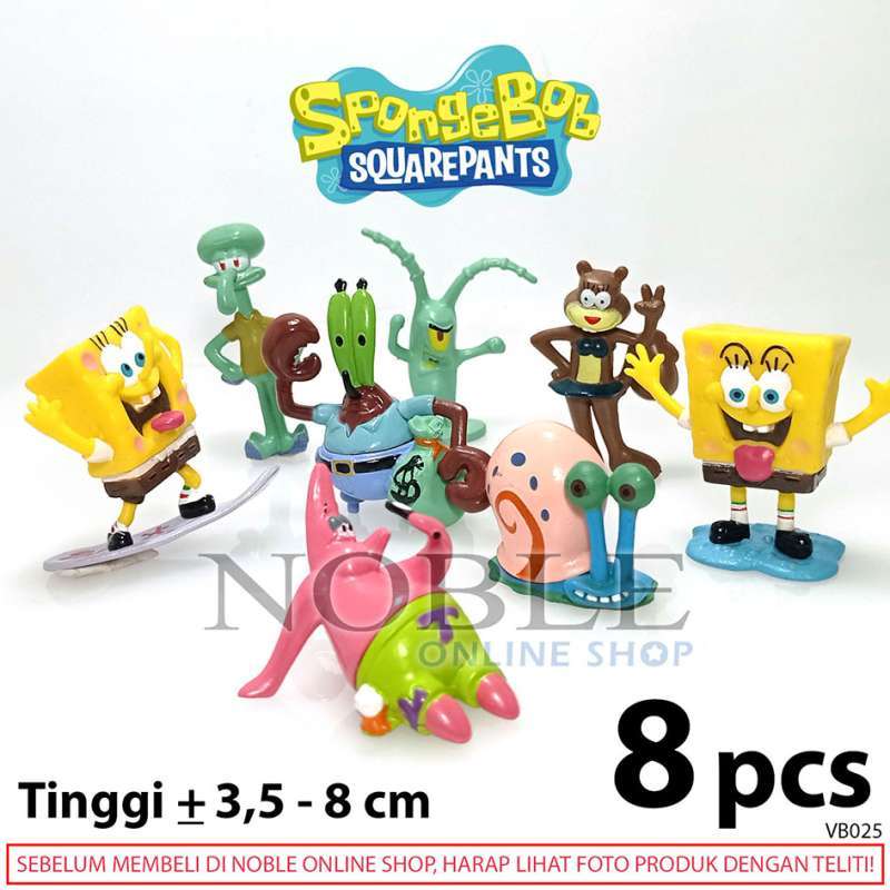 Jual SPONGEBOB SQUAREPANTS FIGURE 8 PCS SPONGE BOB CARTOON KARAKTER ...