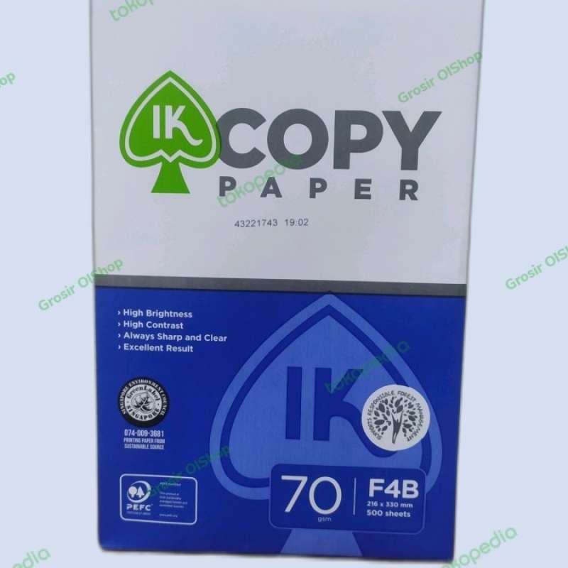 Jual Kertas Folio F4 75gsm Hvs F4 70gram Di Seller Ruang Blanja - Jati ...