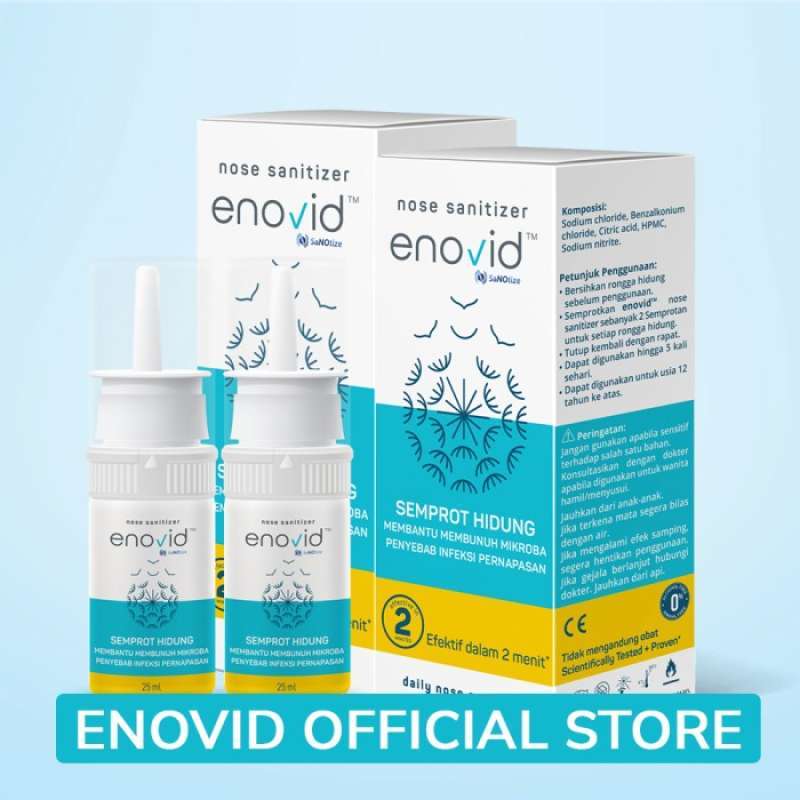 Jual Enovid Sanotize Nasal Spray 25ml - 2 Botol Di Seller Ella Store ...