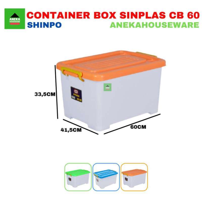 Jual Box Kotak Penyimpanan Container Box 60 liter Plastik Sinplas 113 ...
