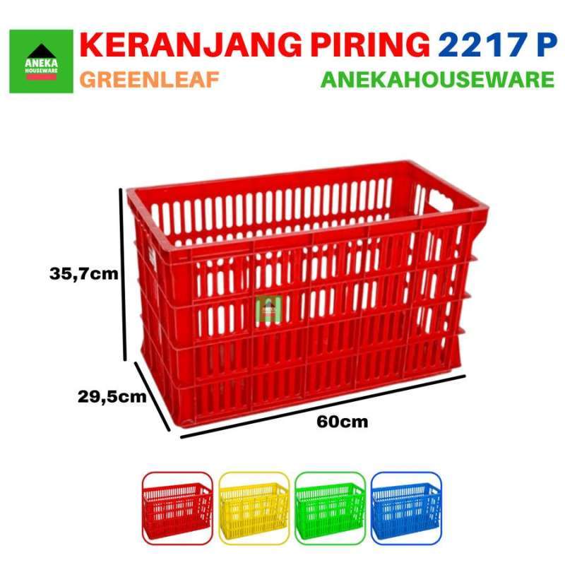 Jual Keranjang Industri Container Rak Piring 10 Inch 2217 P Green Leaf ...