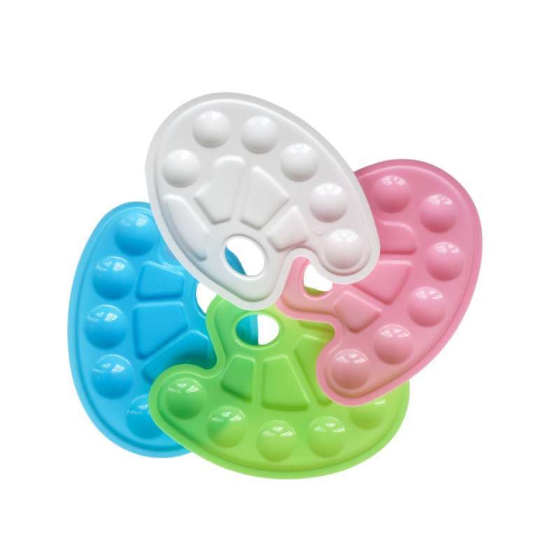 Jual Plastic Pallete Palet Lukis Cat Akrilik Melukis Anak - Biru di ...