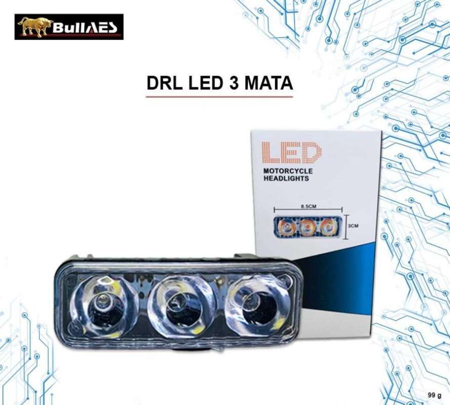 Jual Lampu Led MODEL LAMPU 3 mata Drl DAY RUNNING LIGHT MERK ICC di ...