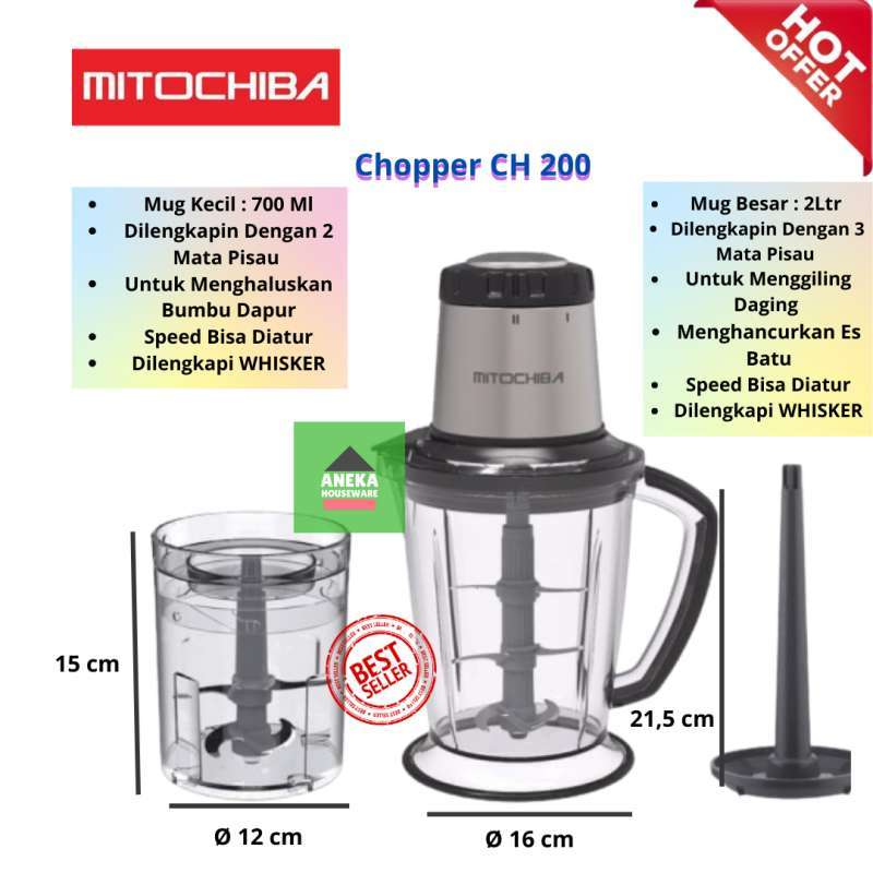 Jual Mitichiba Chopper food Chopper CH-200 CH200 - Mitochiba di Seller ...