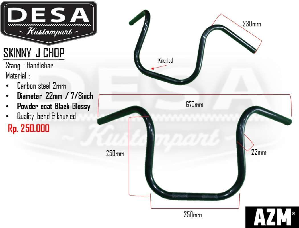Jual Stang Custom Stang Chopper Stang Bobber Stang Motor SkinnyJ Chop ...