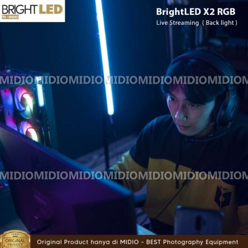 Promo Bright Led Titan X2 Rgb Background Lighting Stream Studio Plus Remote - HanyaLEDTITANX2 ...