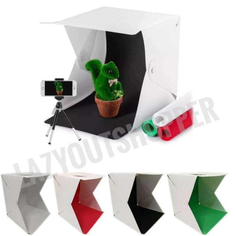 Promo Mini Studio Foto Box Portable Termasuk 4 Background Diskon 10% di ...