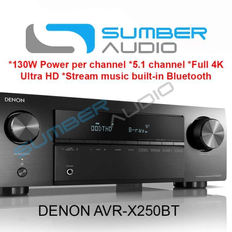 Jual Denon AVR X250BT 5.1 Ch AVRX250BT Bluetooth Amplifier AV Receiver ...