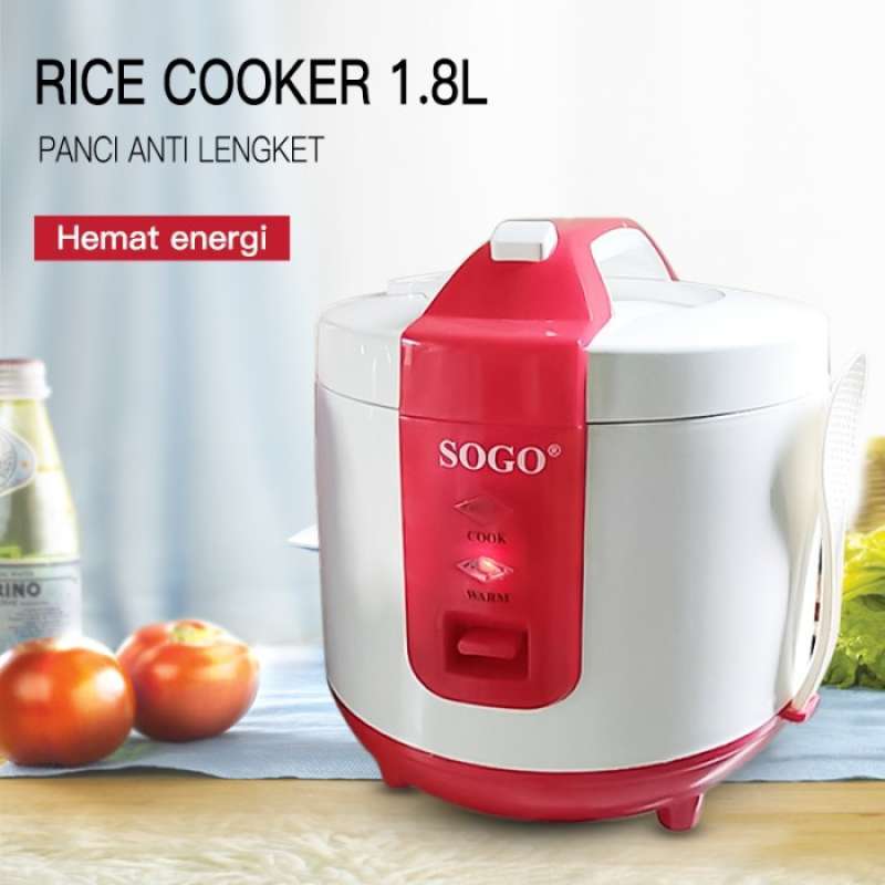 Jual Rice Cooker Simple Kapasitas 1.8L Alat Penanak Nasi Penghangat Nasi di Seller MMT Garko ...