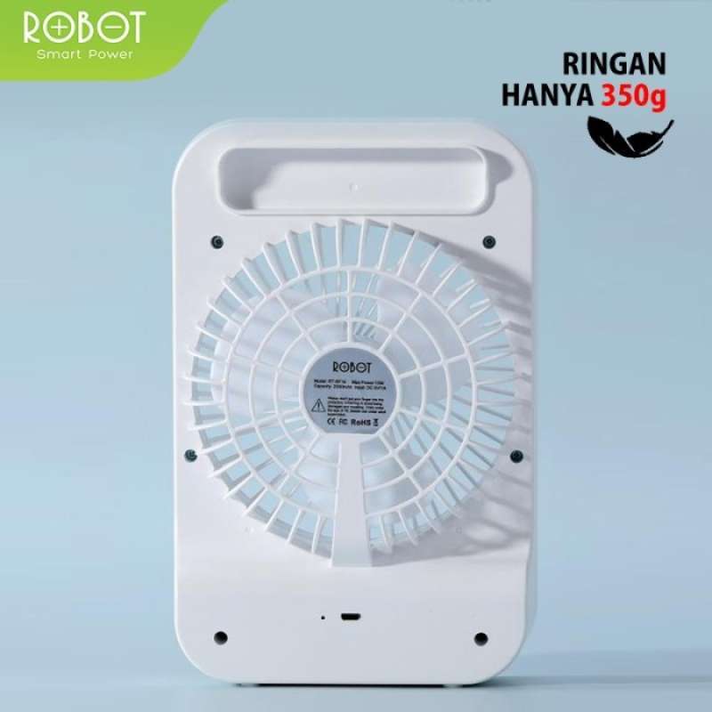 Jual Mini Fan Robot Rt-bf14 2000mah 5 Inch Rotateable Rechargeable Led ...