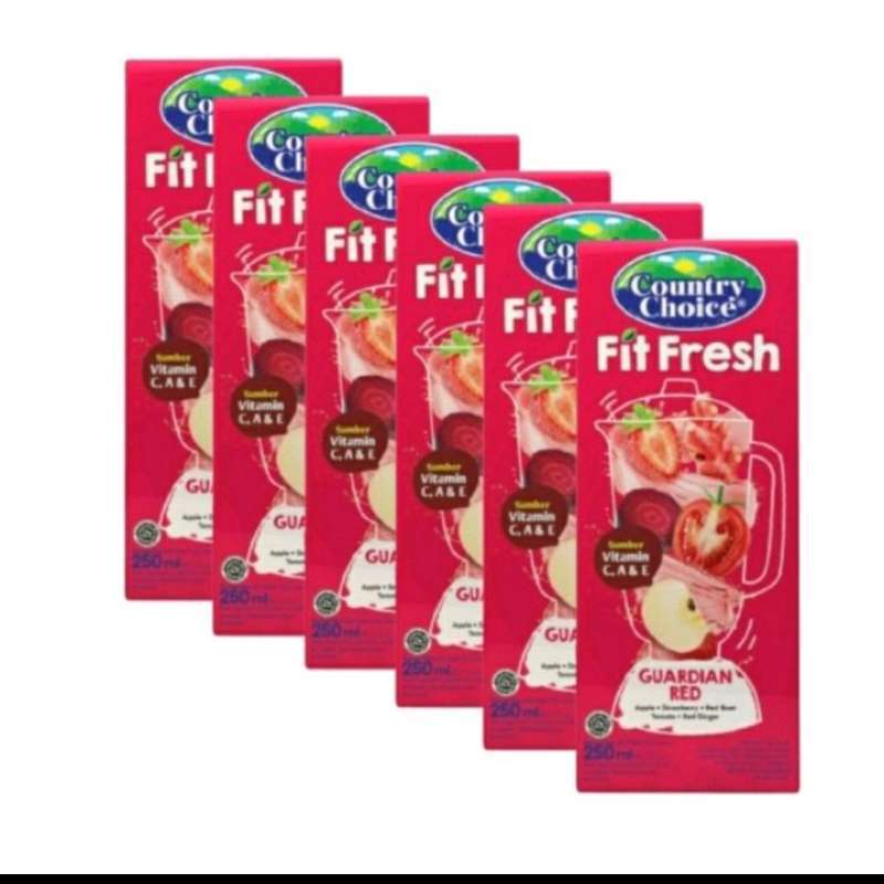 Jual Country Choice Fit Fresh Minuman Guardian Red Kemasan 250ml Isi 6 ...