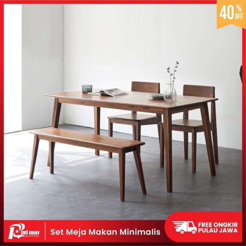 Jual Red Sun Set Kursi Meja Makan Minimalis Kayu Mahoni Solid Furniture di Seller Redsun ...