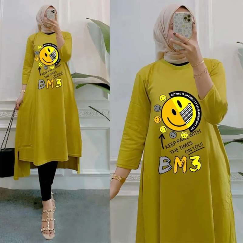 Jual Busana Muslim Wanita Terbaru Yurika Midi Dress Jumbo Korean Style ...