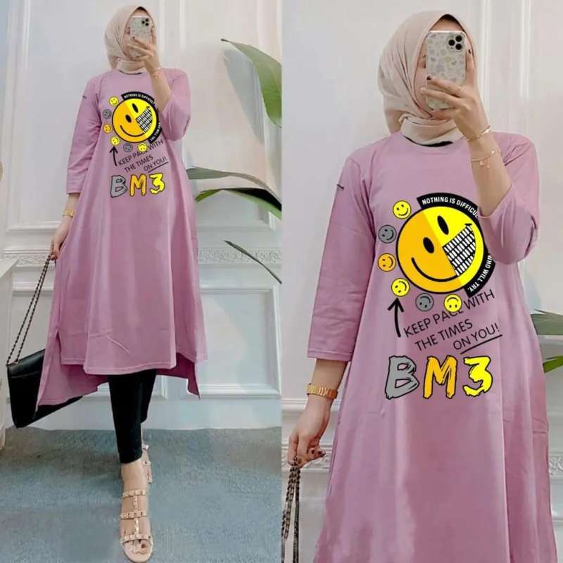 Jual Busana Muslim Wanita Terbaru Yurika Midi Dress Jumbo Korean Style ...
