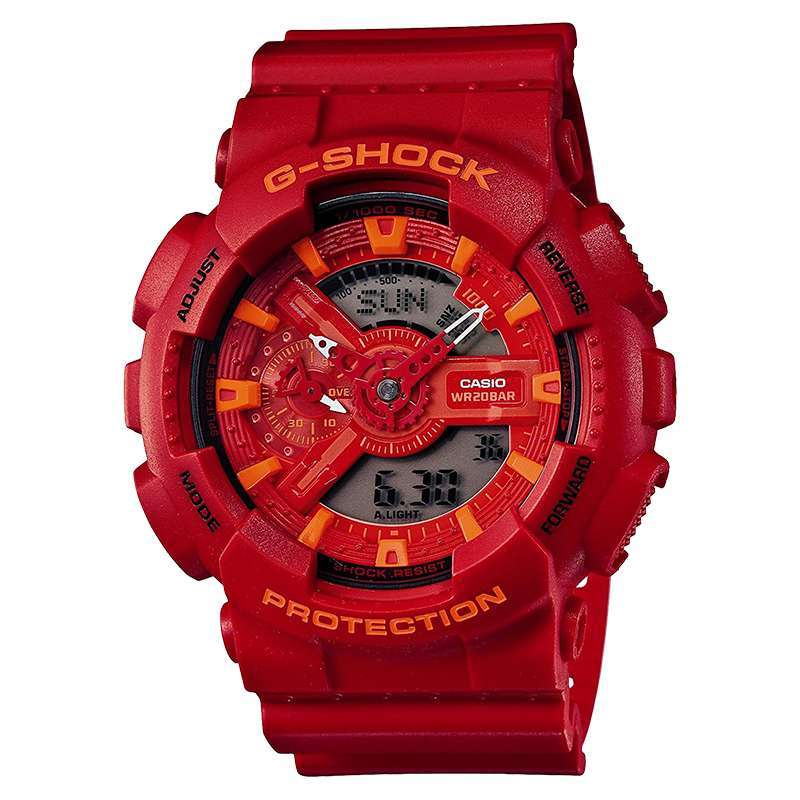 Jual Casio G-Shock GA-110AC-4AJF Hyper Red Digital Analog Dial Red ...