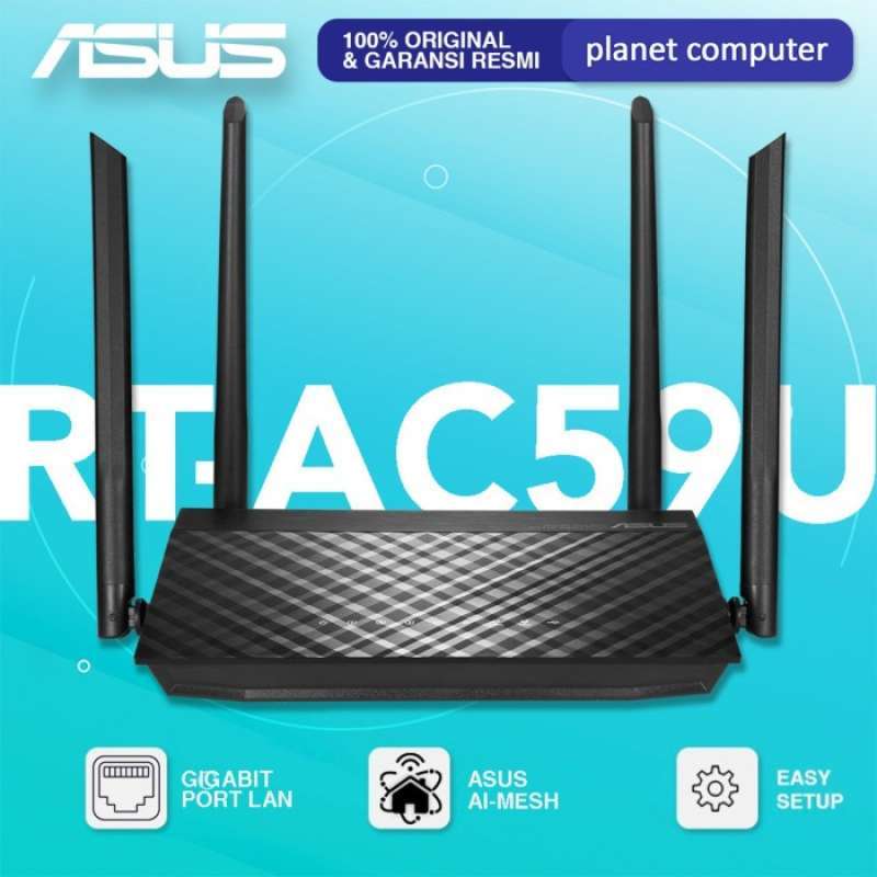 Promo Asus Rt-Ac59U Dual Band Gigabit Wireless Router Ac1500 Garansi ...