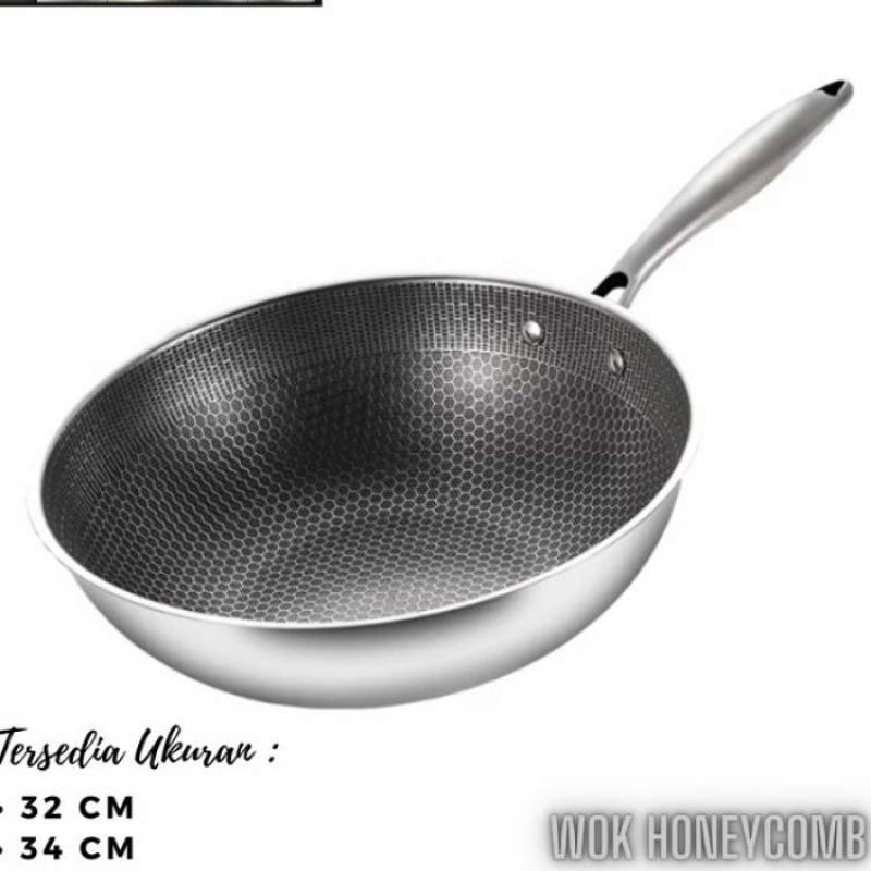 Jual Wok Pan Wajan Penggorengan Gagang Stainless Honeycomb Deep Frypan di Seller Cv. SNJ ...