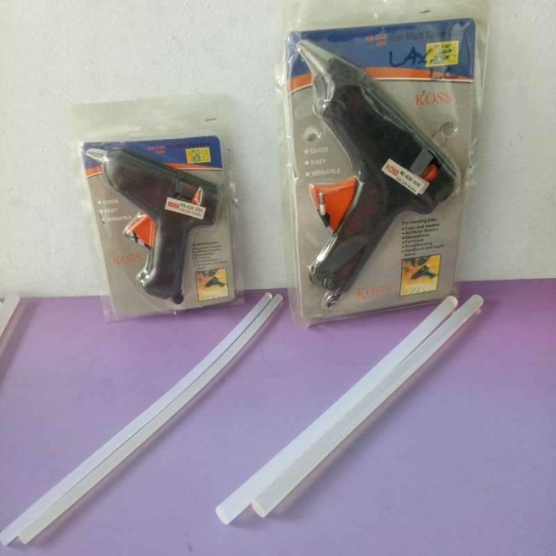 Promo Paket Lengkap Lem Tembak Dan Lilin Tembak Ukuran Kecil / Besar ...