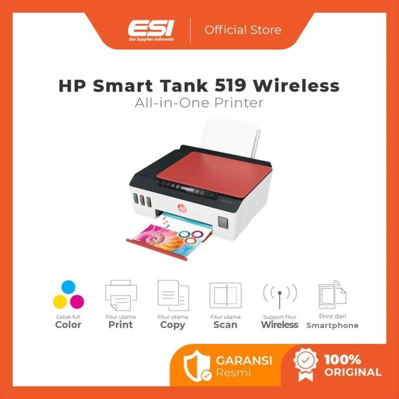 Promo HP Smart Tank 519 Wireless All-in-One (3YW73A) Diskon 1% di ...