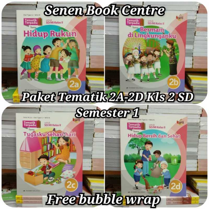 Jual Paket Buku Tematik 2a 2d Kelas 2 Sd Mi K13 Revisi Erlangga Di