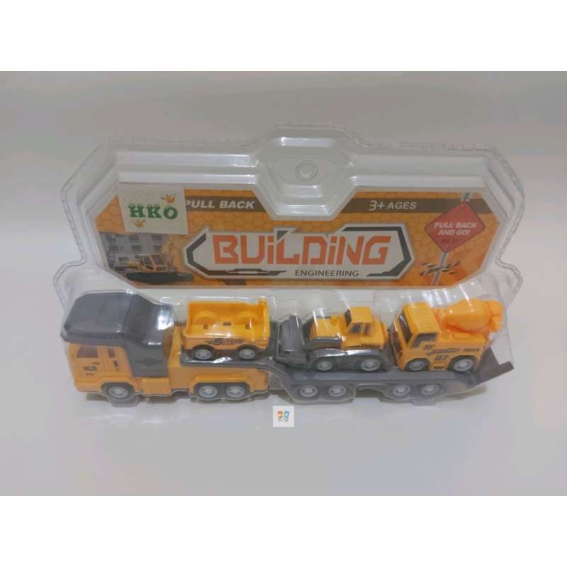 Jual Mainan Mobil Pull Back Truck Trailer Construction Truk Konstruksi ...