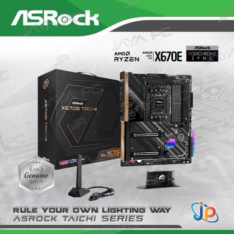 Jual Motherboard ASROCK X670E Taichi (AM5, AMD, X670, DDR5, USB3.2 ...