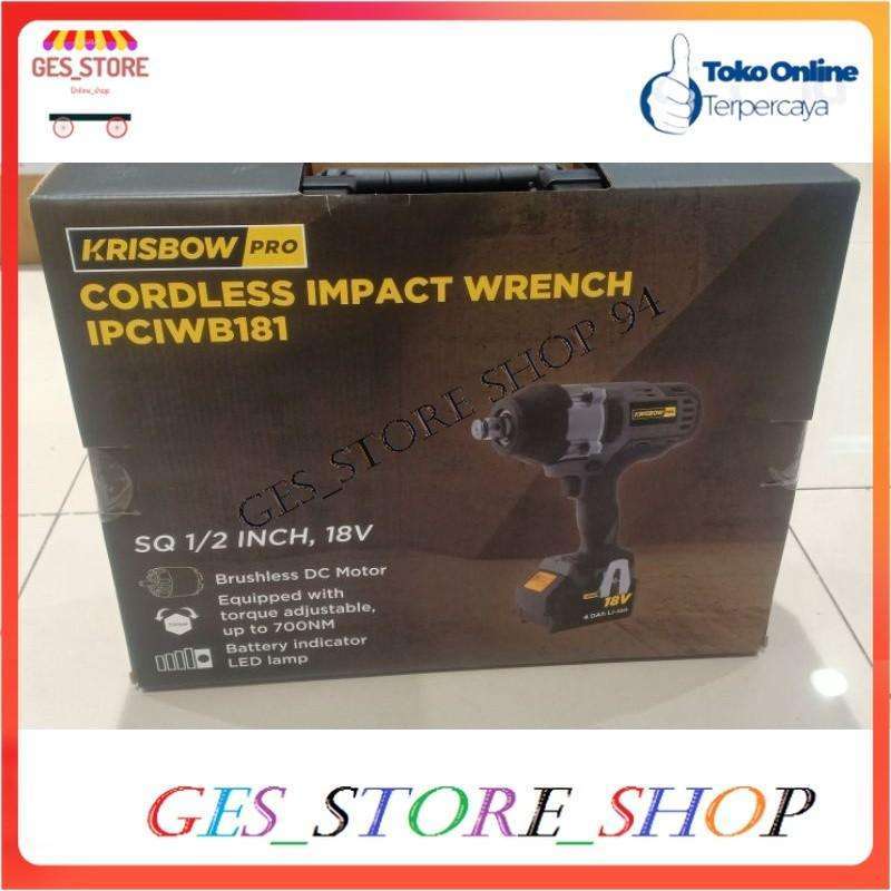 Jual Krisbow pro Mesin Impact Wrench Cordless 18v Ipciwb181 di Seller ...