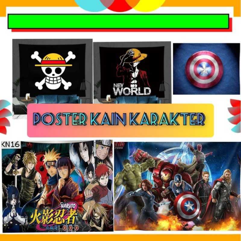 Jual HIASAN DINDING POSTER KAIN ONE PIECE ANIME NARUTO DEKORASI KAMAR ...