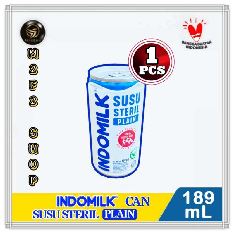 Promo Indomilk Susu Murni Steril Kaleng | Plain Can - 189 ml (Kemasan ...
