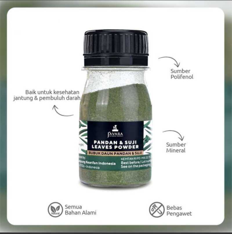Jual Javara - Bubuk Daun Pandan & Suji (pandan & Suji Leaves Powder ...