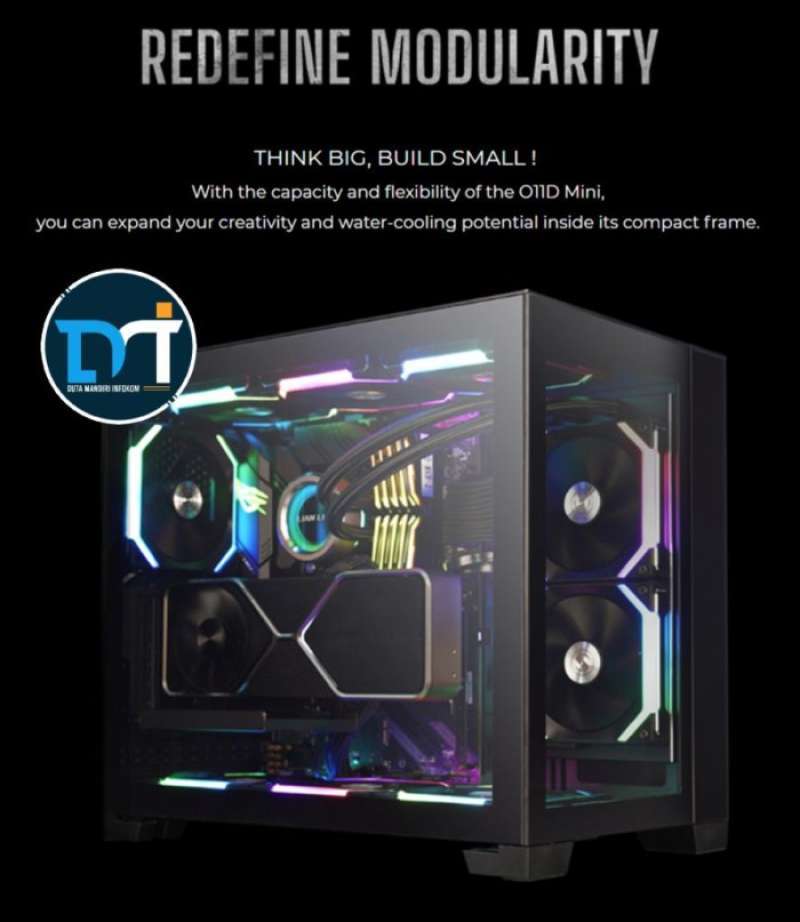 Promo Lian Li O11 Dynamic Mini White I Black I Snow - M-Atx Gaming Case ...